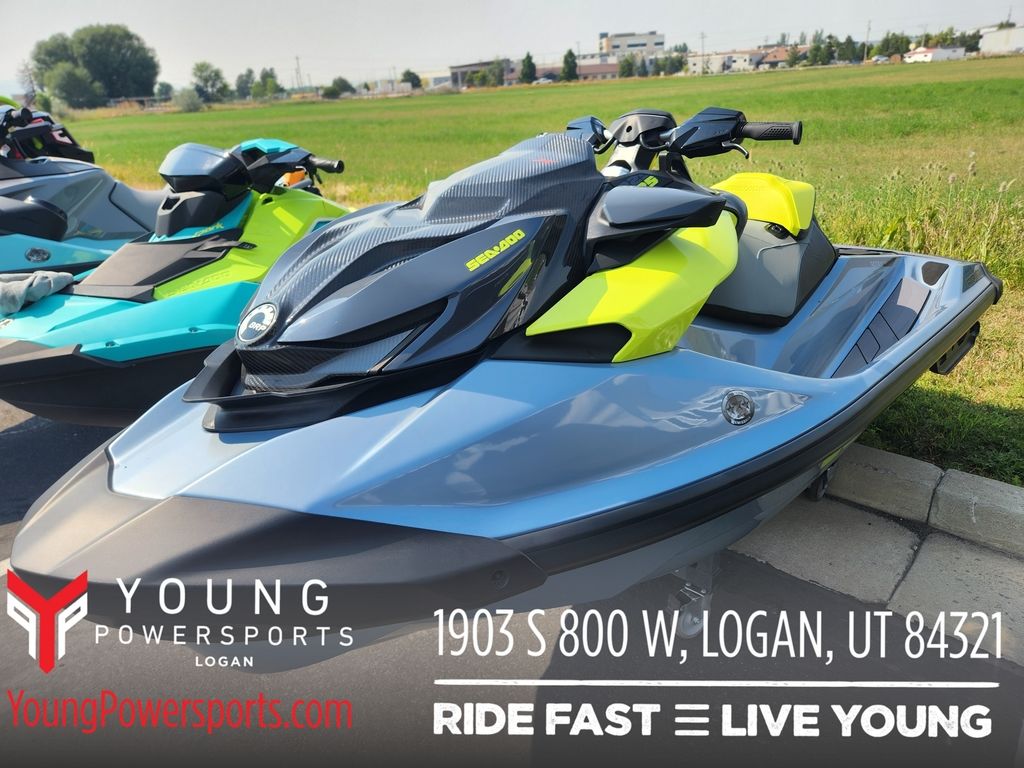 New 2024 Sea-Doo RXP®-X® 325 iBR Ice Metal/Green – Young Powersports